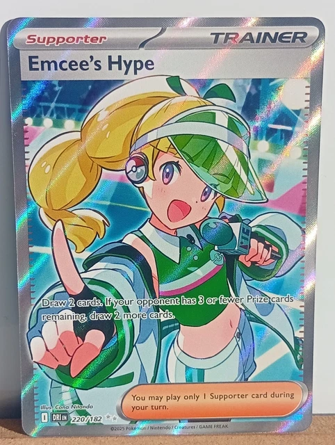 POKÉMON TCG EMCEES Hype Full Art Destined Rivals Card 220/182 NM/M £9. ...