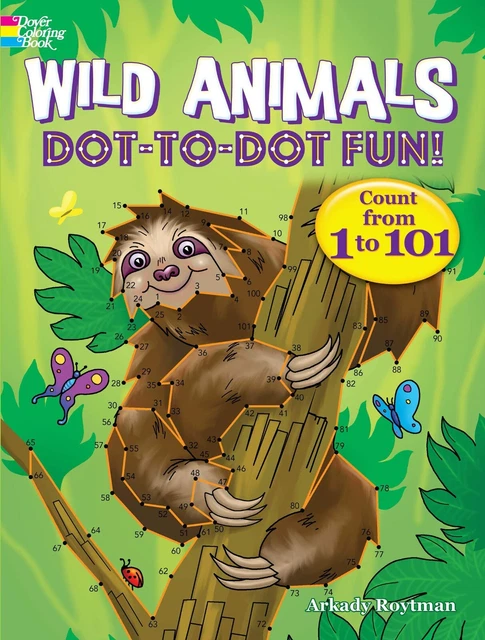 WILD ANIMALS DOT-TO-DOT Book Count from 1 to 101! New Children Early ...