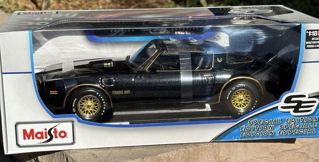 MAISTO 1:18 SCALE Pontiac Firebird Trans AM 1978 Black Special Edition ...
