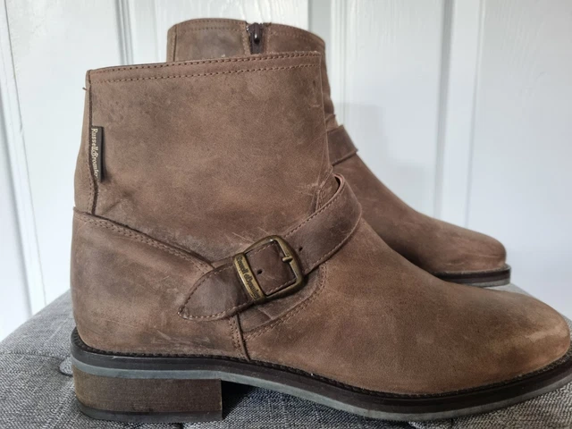 RUSSELL & BROMLEY Ringo Mens Brown Leather Harness Biker Ankle Boots ...