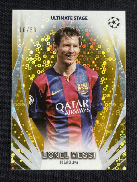 2023-24 TOPPS UEFA Club Competitions Lionel Messi Gold Disco Ultimate ...
