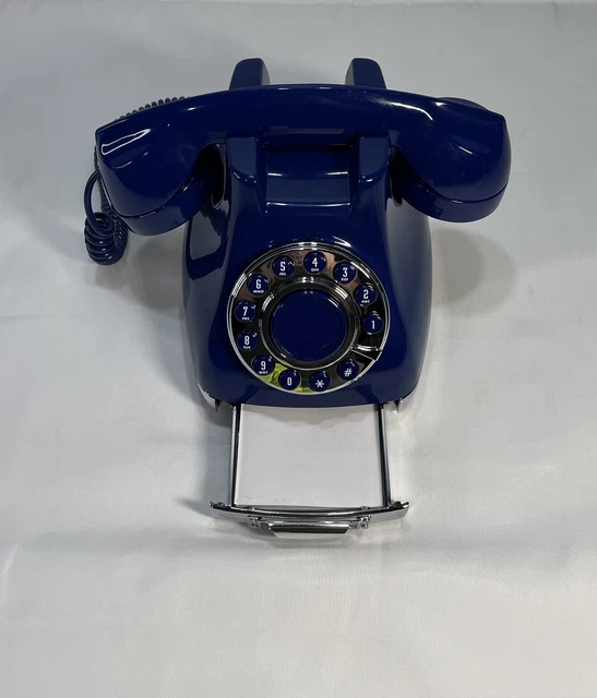 POLYCONCEPT METRO TELEPHONE Vintage Push Button Memo Phone, Blue ...