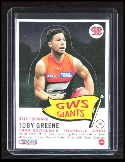AFL 2024 TEAMCOACH Scanlen's GWS Giants Toby Greene Card 35 Football CB ...