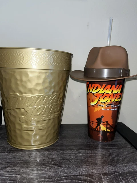 CINEMARK INDIANA JONES and the Dial of Destiny Promo Cup & Gold Popcorn ...