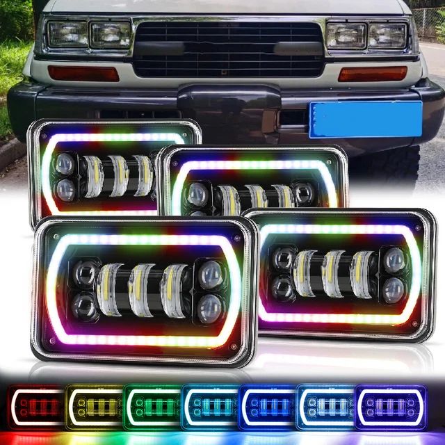 FOR FJ80 FZJ80 Toyota Landcruiser 60 80 Series 4X6" Inch LED Headlights ...