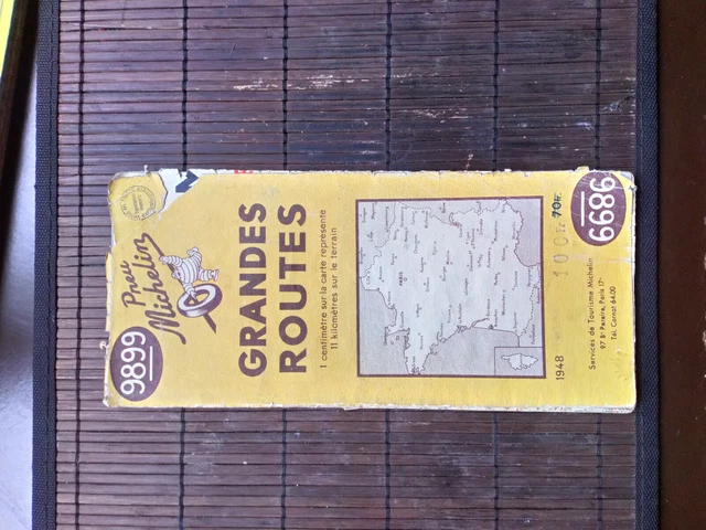 ANCIENNE CARTE MICHELIN n° 9899 GRANDES ROUTES France Map Kaart Karte ...