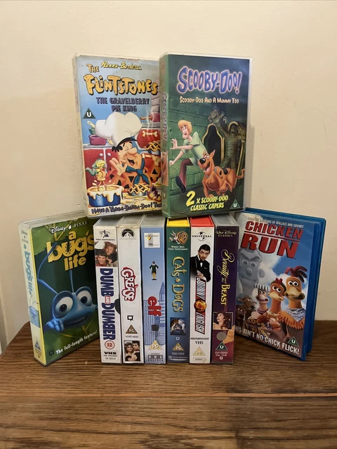 JOB LOT X10 VHS Movie Video Tapes -Scooby Doo Flintstones Grease Elf ...