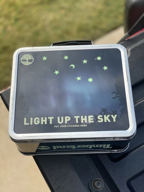 VINTAGE NASA TIMBERLAND Stars Light Up the Sky 2003 Metal Lunch Box ...
