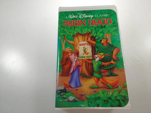 Walt Disney Robin Hood Vhs Black Diamond Classics Cover Art 551 2475