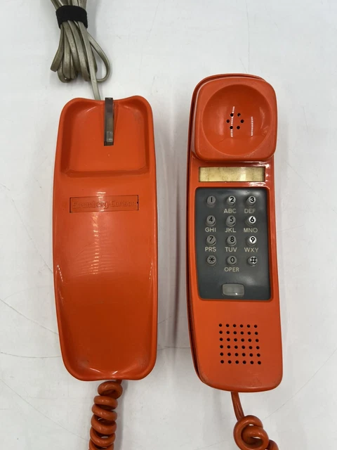 VINTAGE STROMBERG-CARLSON ORANGE Slenderet Trimline Touchtone Phone ...