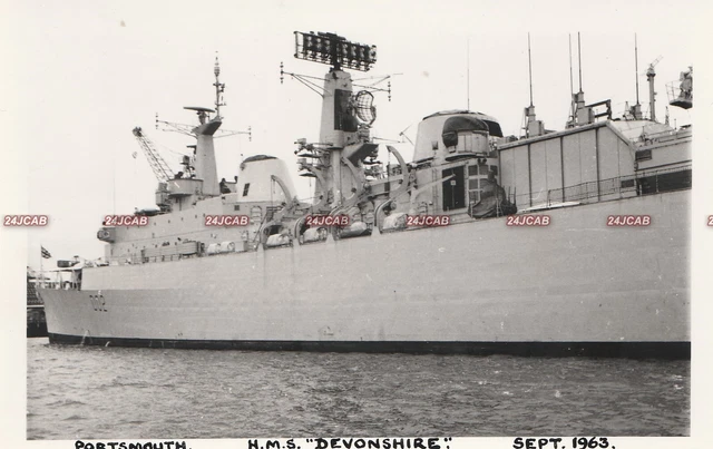 ROYAL NAVY PHOTOGRAPH. HMS "Devonshire" Destroyer. Portsmouth. Fine ...