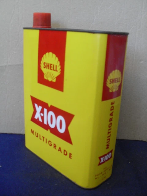 BIDON ANCIEN HUILE Garage " Shell X100 " Années 70 EUR 12,00 - PicClick FR