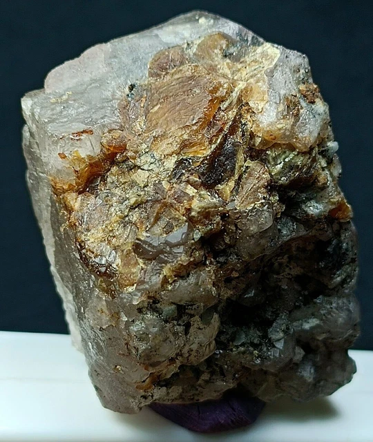 52G PARISITE-(CE) RARE Earth Specimen on Smoky Quartz Crystal- Zagi ...