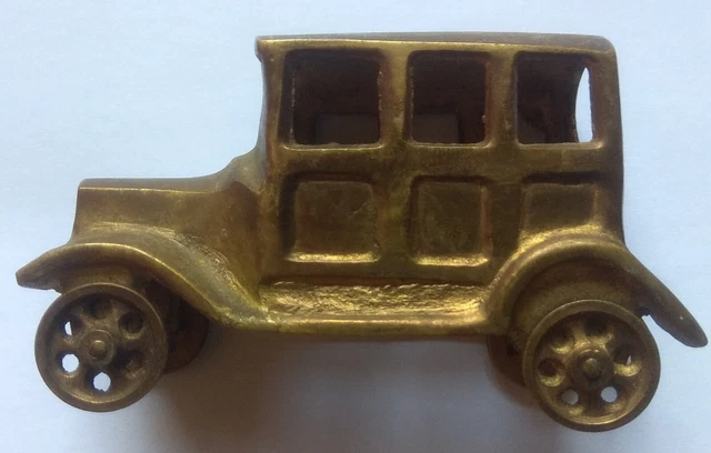VINTAGE - Solid Brass " Model T Ford Style" Car £9.25 - PicClick UK