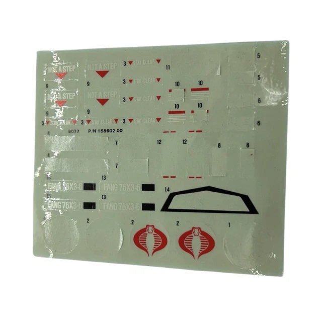 GI JOE, ACTION Force FANG sticker sheet (most used) 228C £8.99 ...