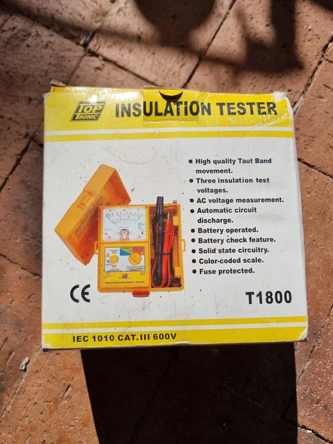 MEGGER - TOPTRONIC T1800 250V-1000V Insulation Continuity Tester $99.00 ...