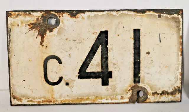 RARE ANCIENNE PLAQUE Émaillée Sncf De Signalisation C41 – Train - Chemin De Fer EUR 19,00 ...