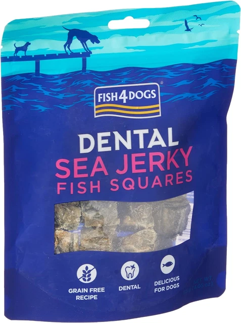 FISH4DOGS DENTAL SEA Jerky Squares, Fish, 0.1 kg £9.82 - PicClick UK