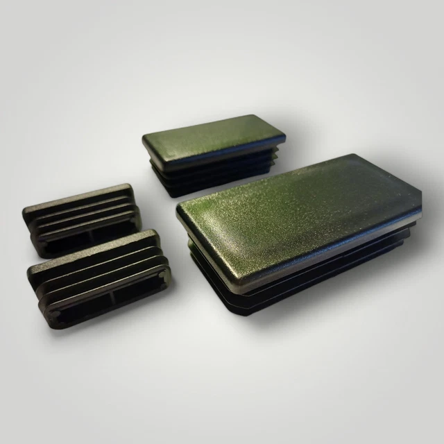 RECTANGLE PLASTIC END Caps Ribbed Plugs Blanking Inserts Rectangular ...