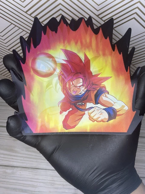 DRAGONBALL Z SUPER Saiyan Goku 3D Lenticular Motion Car Sticker Decal ...
