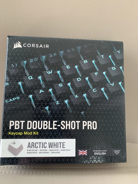 CORSAIR PBT DOUBLE-SHOT Pro Replacement key caps Arctic White ...