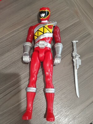 POWER RANGERS DINO Charge Metallic 12 Inch Figure With Weapon Red ...