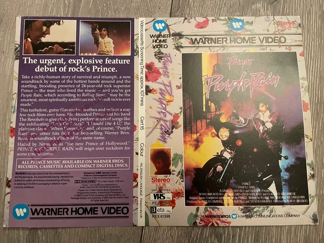 PRINCE PURPLE RAIN - Warner Home Video - Vhs Tape Cover - Big Box £2.99 ...