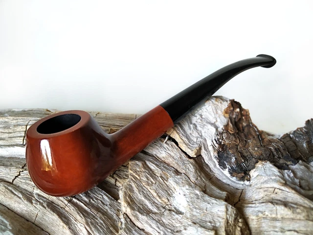 MR BROG PRINCE tobacco smoking pipe 40 Beer teak pear wood lenght 6in £ ...