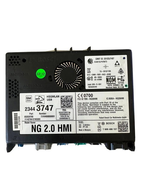 CHEVY CADILLAC GM NG-2.0-HMI Human Machine Interface HMI Module ...