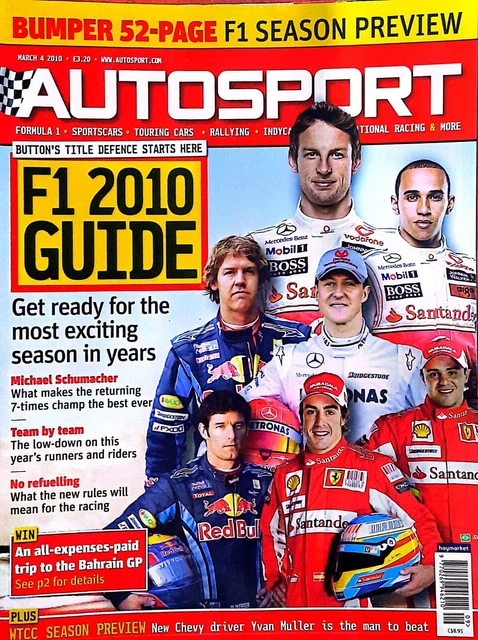AUTOSPORT MAGAZINE 4 March 2010 Formula 1 Season Preview WTCC Yvan ...