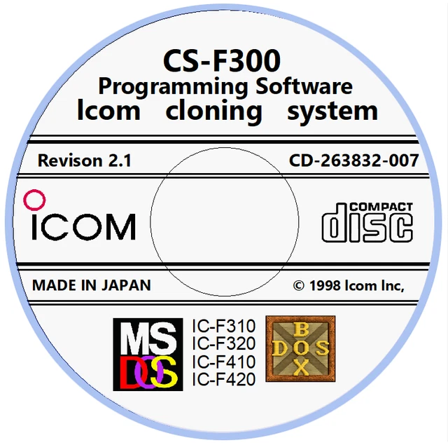 ICOM CS-F300 REVISION 2.1 Programming Software for Icom IC-F310/F320 ...