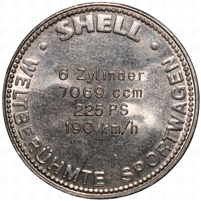 GERMANY SHELL FAMOUS Sports Cars Advertising Token – Mercedes-Benz SSK ...