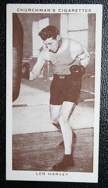 BRITISH BOXING CHAMPION Len Harvey Vintage 1938 Photo Card AD27 £4.99 ...