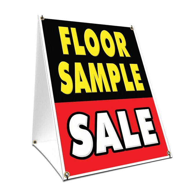 A-FRAME SIDEWALK FLOOR Sample Sale Sign with Graphics On Each Side | 24 ...