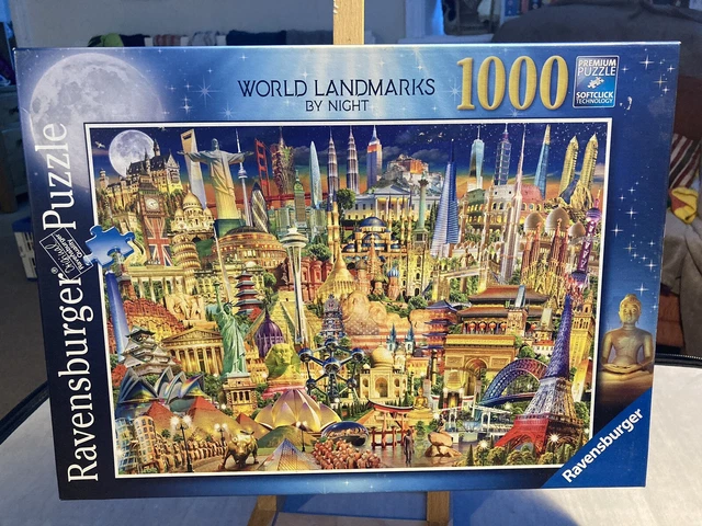 WORLD LANDMARKS BY Night Adrian Chesterman Jigsaw 1000 Piece ...