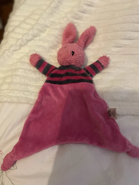 JELLYCAT BREDITA PINK/NAVY Striped Bunny Rabbit Soft Toy Comforter ...