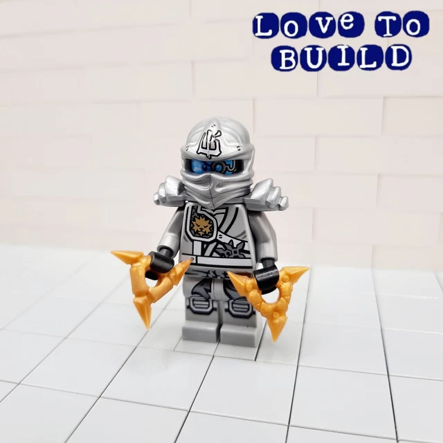 LEGO NINJAGO MINIFIGURE Zane, Jungle Robe, Titanium njo111 ex 70748 VGC ...