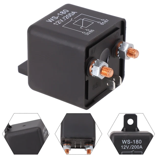 RELAIS DE D??MARRAGE de voiture haute capacit?? robuste 12V 200A pour camions po EUR 21,91 ...