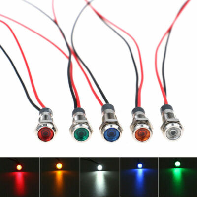 5X 12V 6MM LED Indicator Light Car Boat Dash Dashboard Panel Warning ...