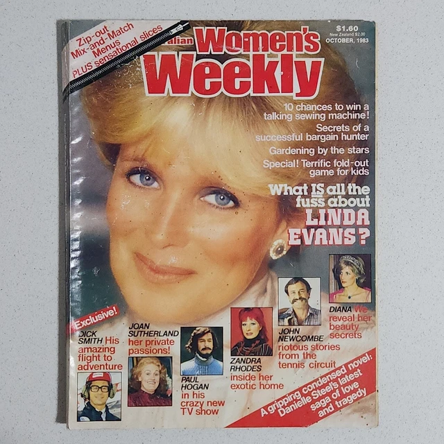 WOMEN'S WEEKLY - Vintage Australian Magazine October, 1983 LINDA EVANS ...