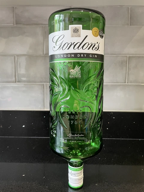 GORDON’S ORIGINAL GIN 1.5 Litre Empty Optic Bottle With Upside Down ...