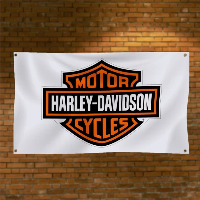 HARLEY DAVIDSON MOTORCYCLE Logo Banner/Flag - ZH 3661 £9.99 - PicClick UK