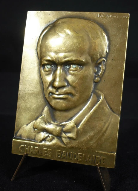 MEDAILLE A TRIBUTE To Charles Baudelaire Dichter c1940 U.Parnassus Und ...