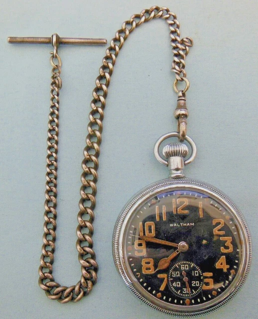ORIGINAL WW2 1942 Usa Walther British Army Officers Pocket Fob Watch ...