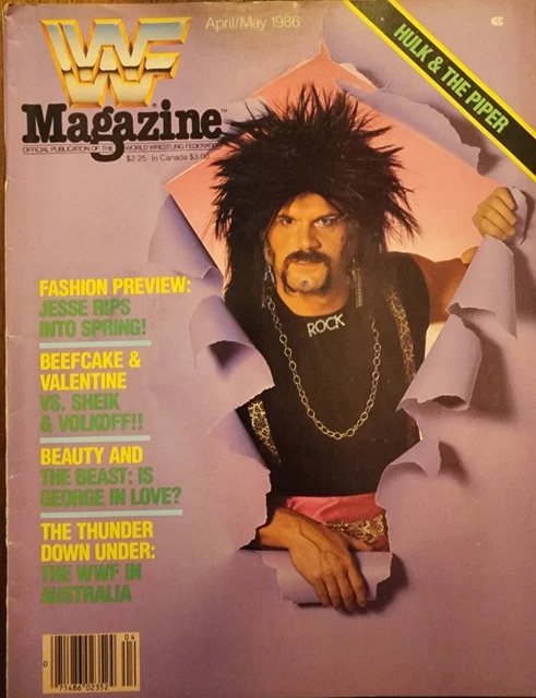 WWF MAGAZINE APRIL/MAY 1986 JESSE "THE BODY" VENTURA B £20.01 - PicClick UK