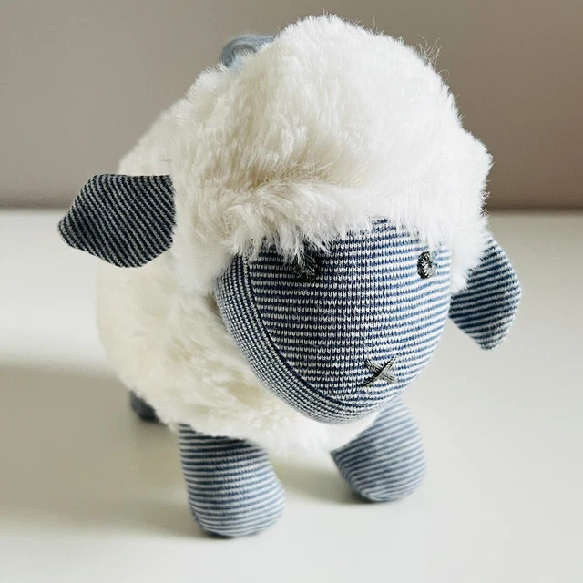 MAMAS & PAPAS White Sheep Lamb Plush Soft Toy Comforter Chime Rattle ...