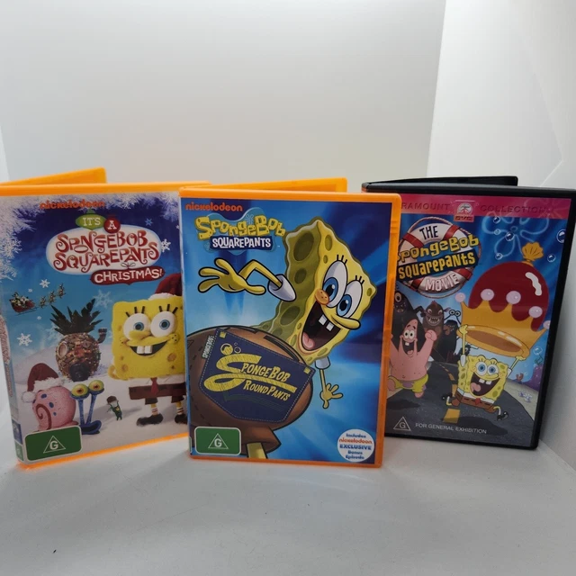 3X SPONGEBOB SQUAREPANTS DVD Lot Cartoon Roundpants Movie Christmas ...