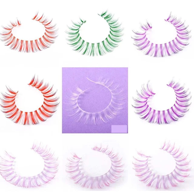 BEAM CLUSTERS HALF Segment Red White Pink Cluster Eyelashes Individual ...
