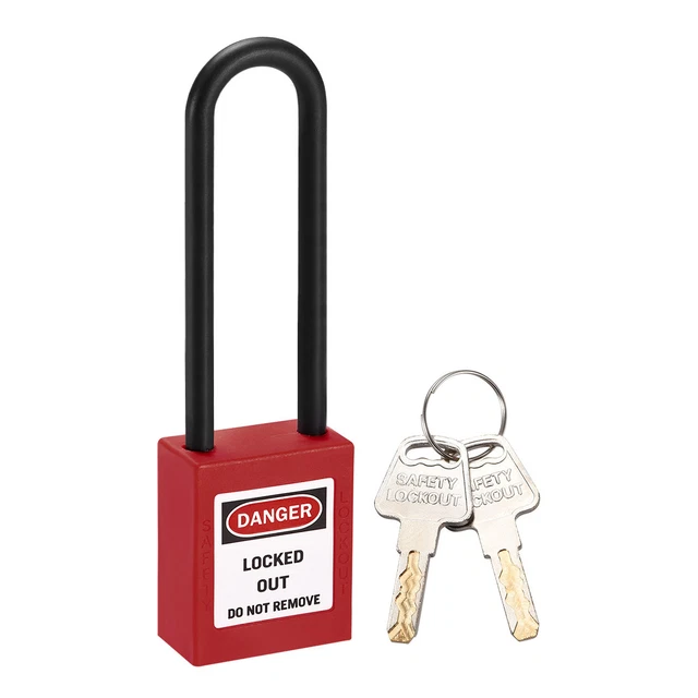 LOCKOUT TAGOUT LOCKS 3 Inch Shackle Key Different Safety Padlock ...