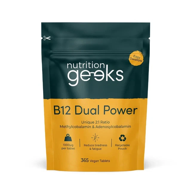 VITAMIN B12 TABLETS High Strength - 365 Tablets - 1000mcg Dual Power ...